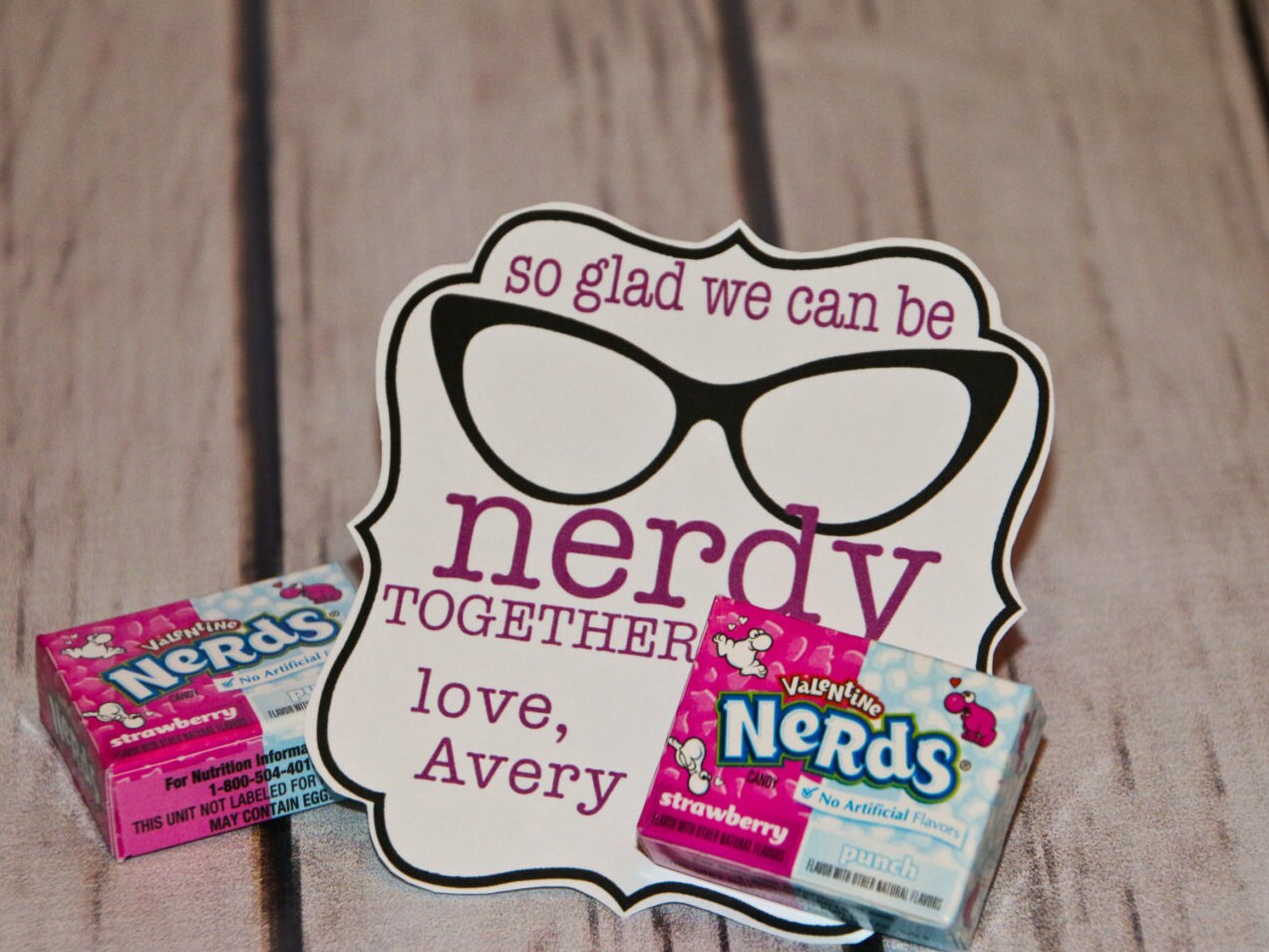 Valentine Printable - so Glad We Can Be NERDY Together! -INSTANT ...