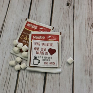 Valentine Printable -cupid Cocoa Valentine - Your Love Warms My Heart ...