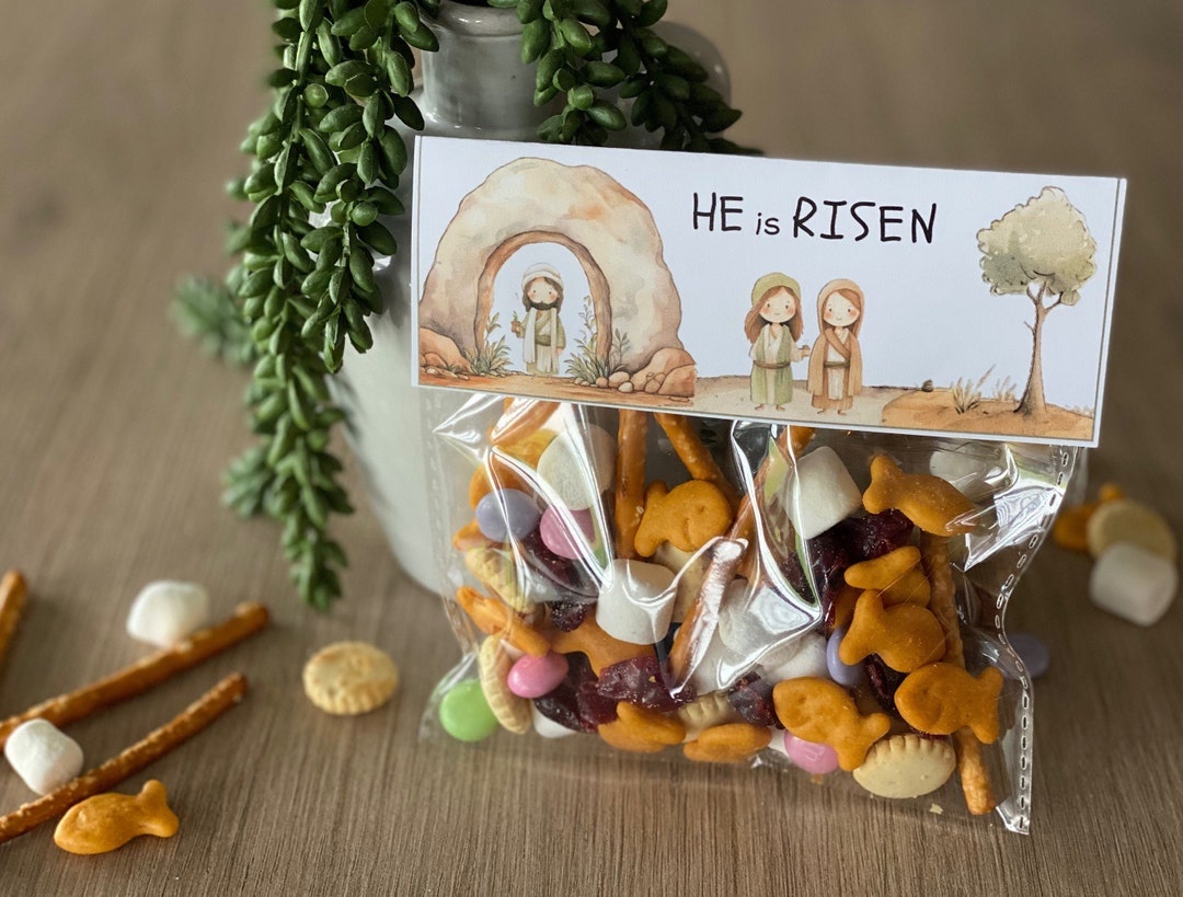 The Stone Was Rolled Away Easter Printable He is Risen Treat Bag ...