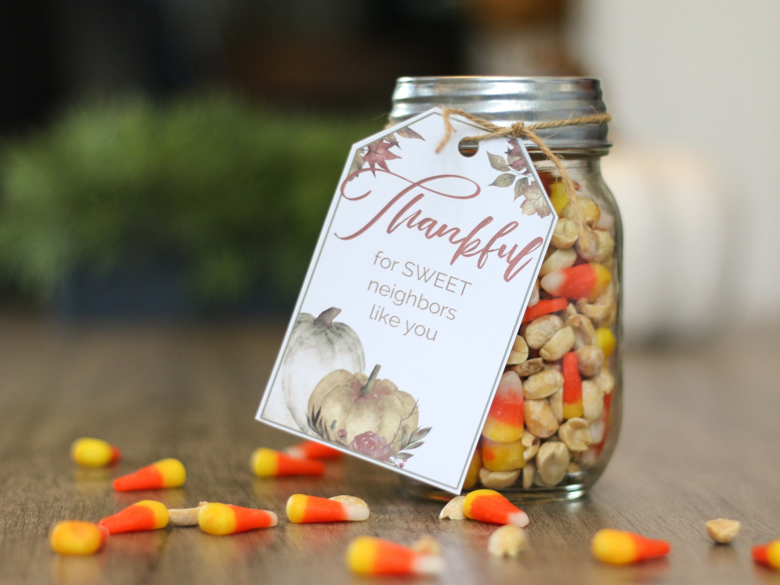 NEIGHBORS Gift Tag - Thankful for Sweet Neighbors Like You - Fall Gift ...