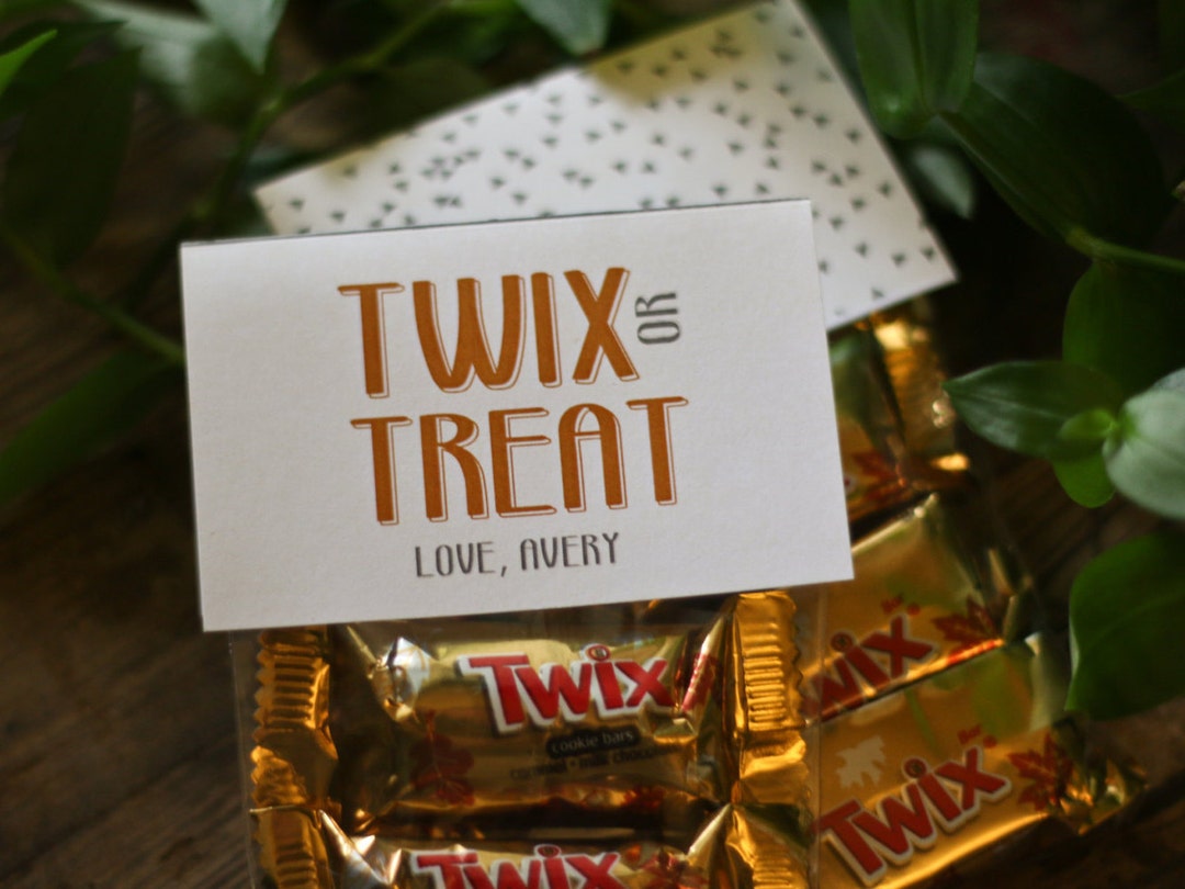 Fall Printable - TWIX or TREAT- Treat Bag Topper - Personalized - Etsy