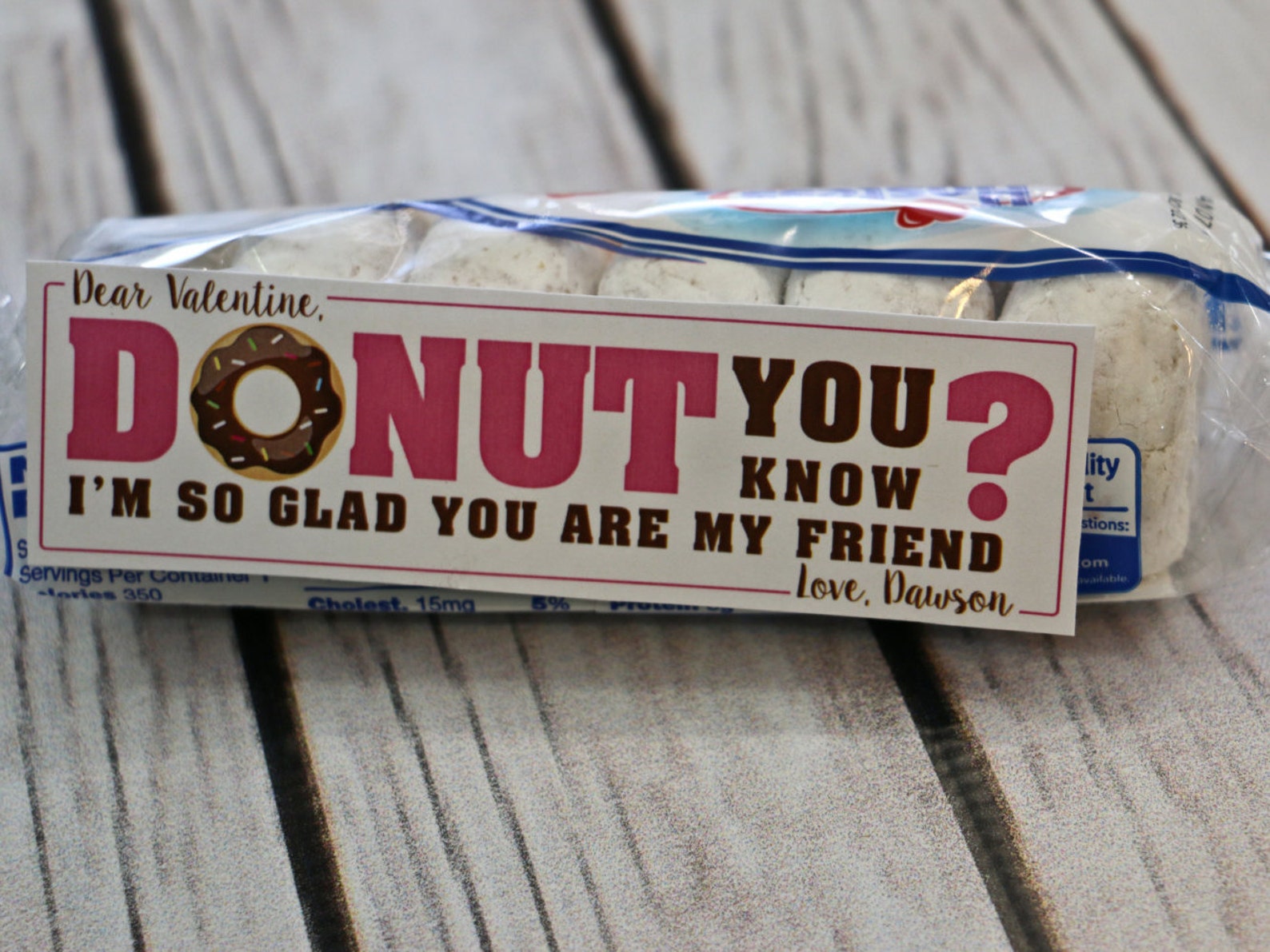 Valentine Printable DONUT You Know I'm so Glad You Are | Etsy