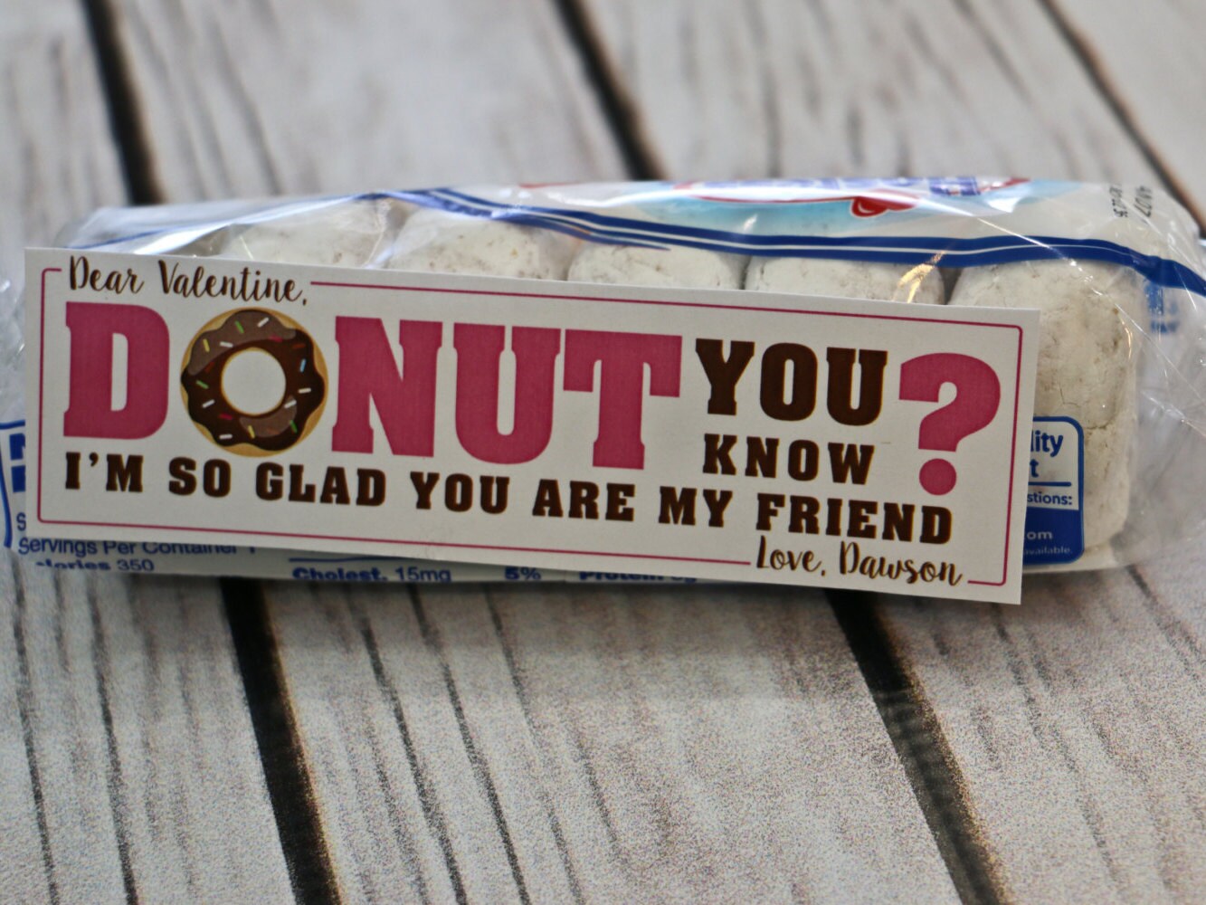 Valentine Printable DONUT You Know I'm so Glad You Are - Etsy