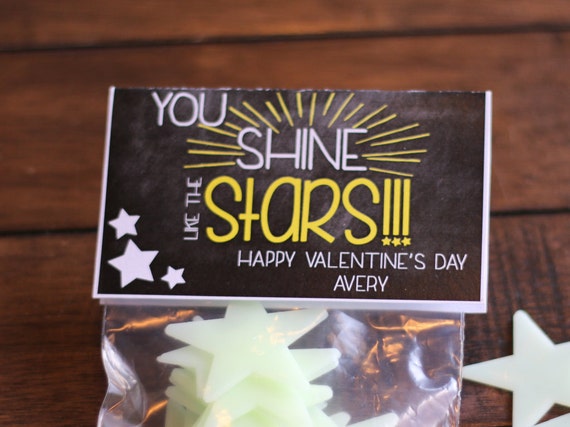 Valentine Printable SHINE Like the STARS Customizable | Etsy