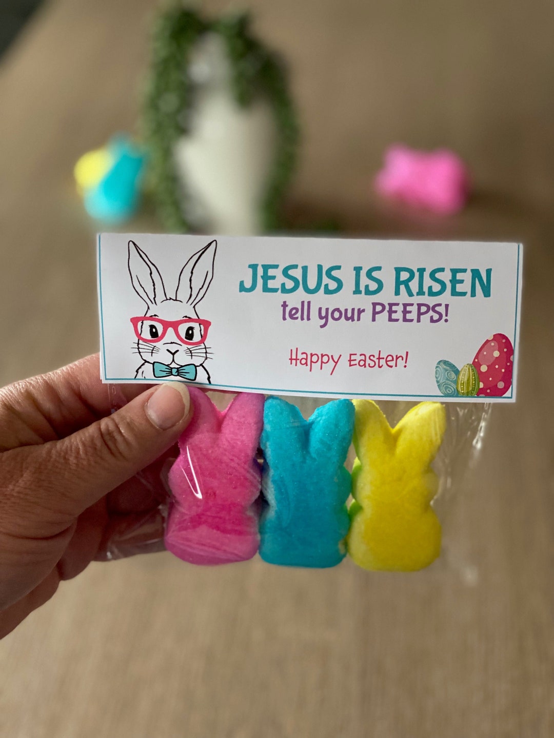 Easter Printable - Jesus is Risen! - Easter Treat Bag Toppers - Etsy UK