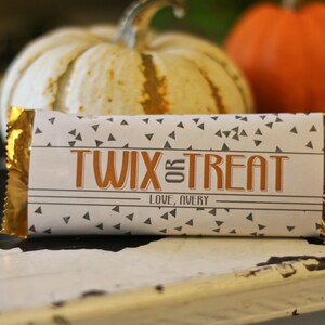 Fall Printable - TWIX or TREAT- Candy Bar Wrapper - Personalized - Etsy