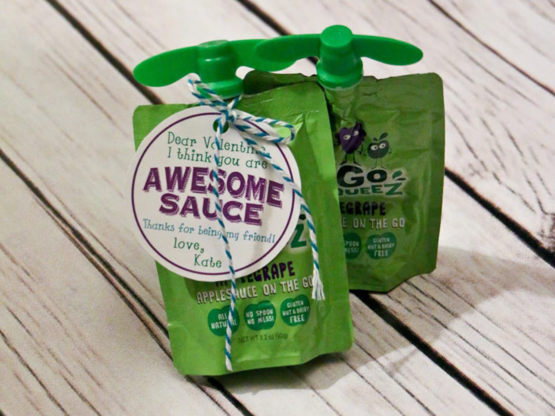 Valentine Printable - I Think You Are AWESOME SAUCE! - Instant Download ...