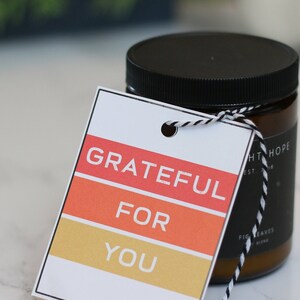 GRATEFUL for You - Gift Tag - Autumn Party Favor - Thanksgiving Gift ...