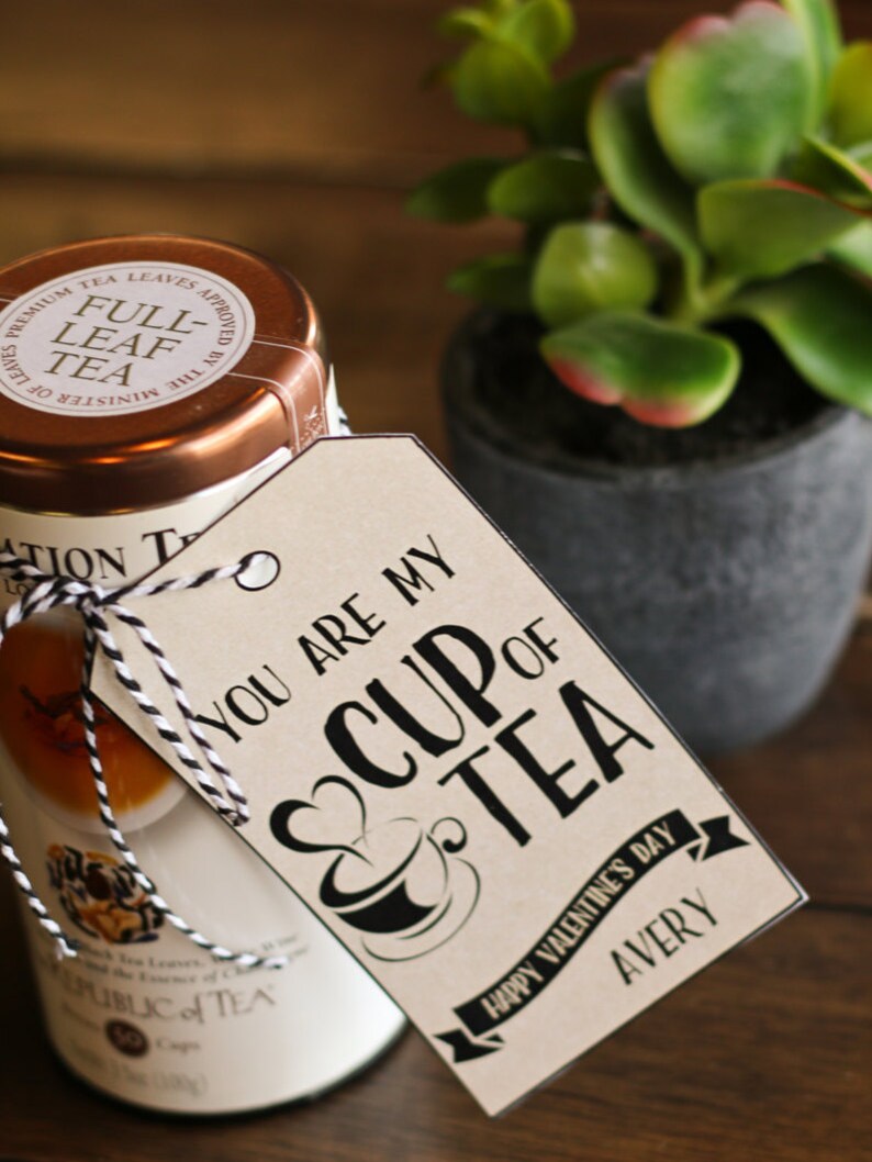 Valentine Printable You are MY CUP of TEA Personalized | Etsy