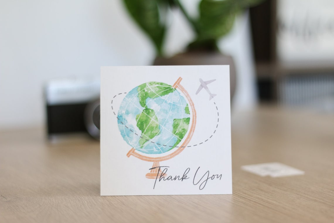Flight Attendant Thank You Card - Flight Attendant Gift - Thank You ...