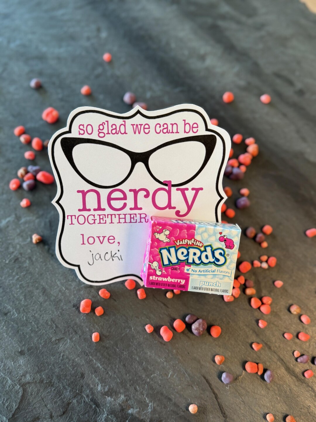 Nerdy Valentine Printable - Mini Nerds Treat Tag (PDF) - Etsy