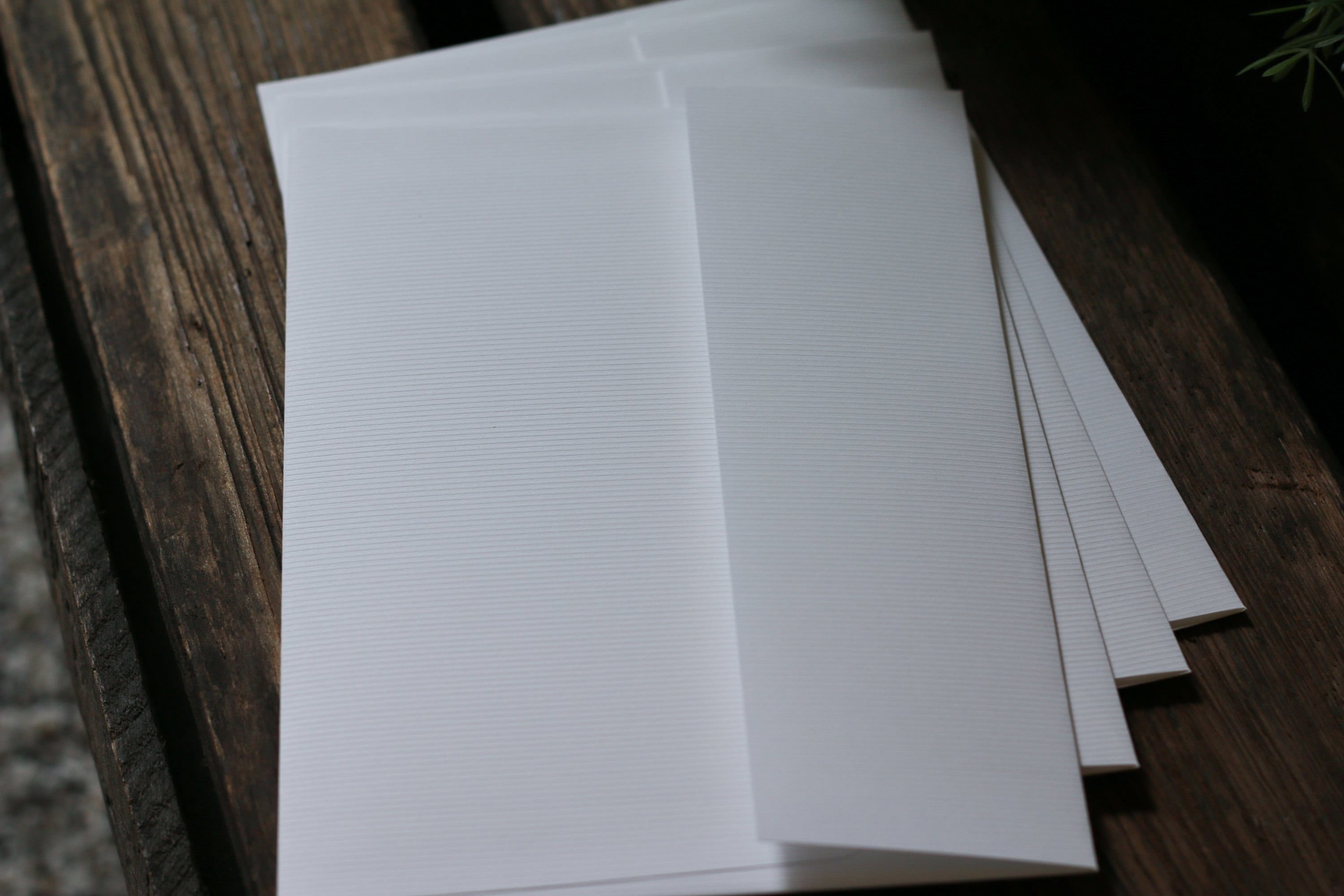 WHITE GROOVE ENVELOPES A7 Envelopes crisp White W Slight | Etsy