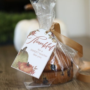 TEACHERS Gift Tag - Thankful for SWEET TEACHERS Like You - Fall Gift ...