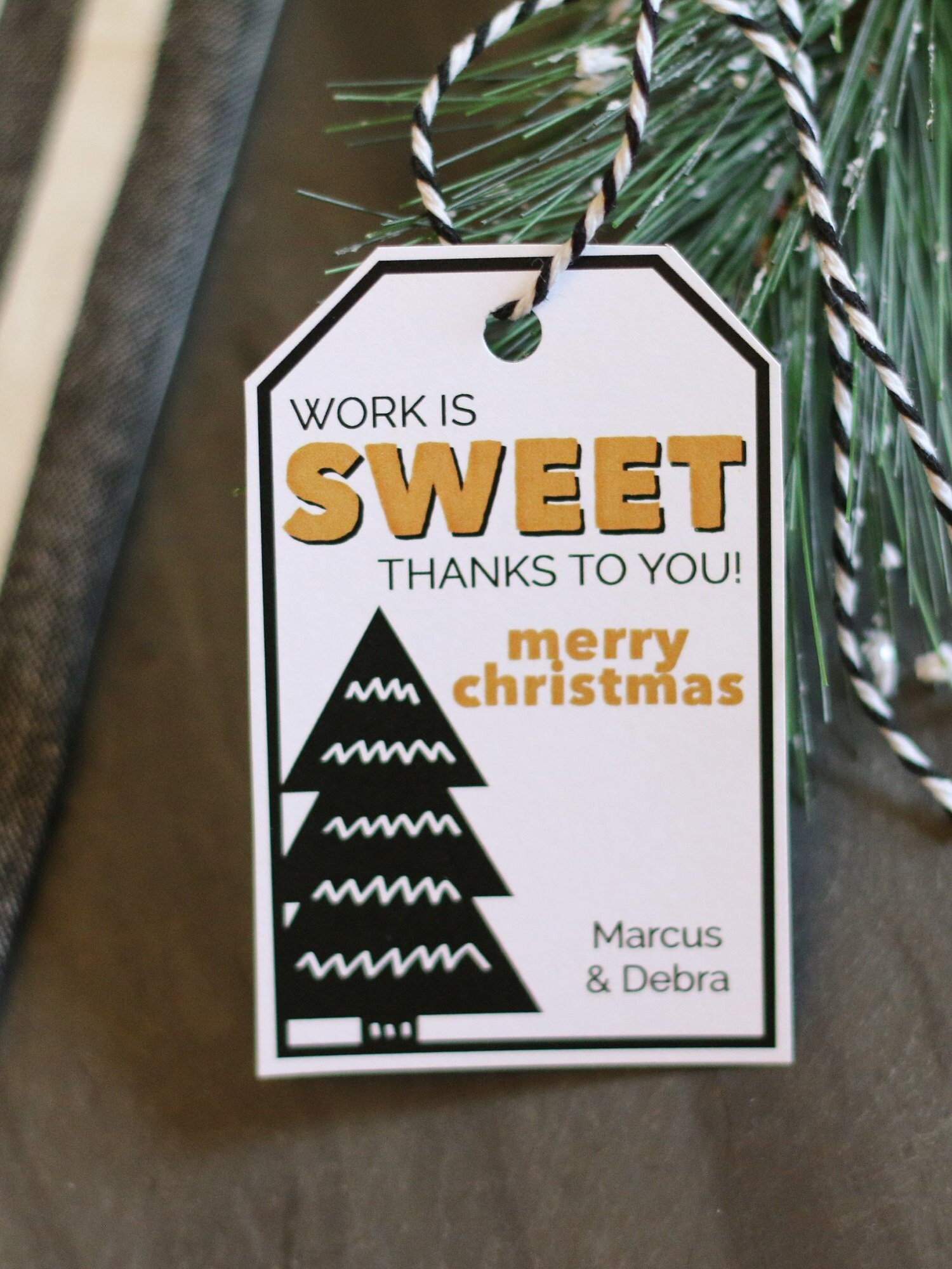 Work is SWEET - Thanks to You!! - Gift Tag - Work / Holiday Favors ...