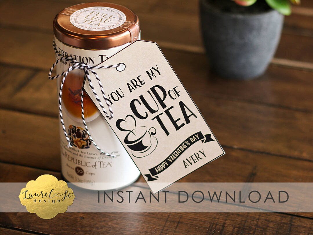 Valentine Printable - You Are MY CUP of TEA- Instant Download - Cup of ...