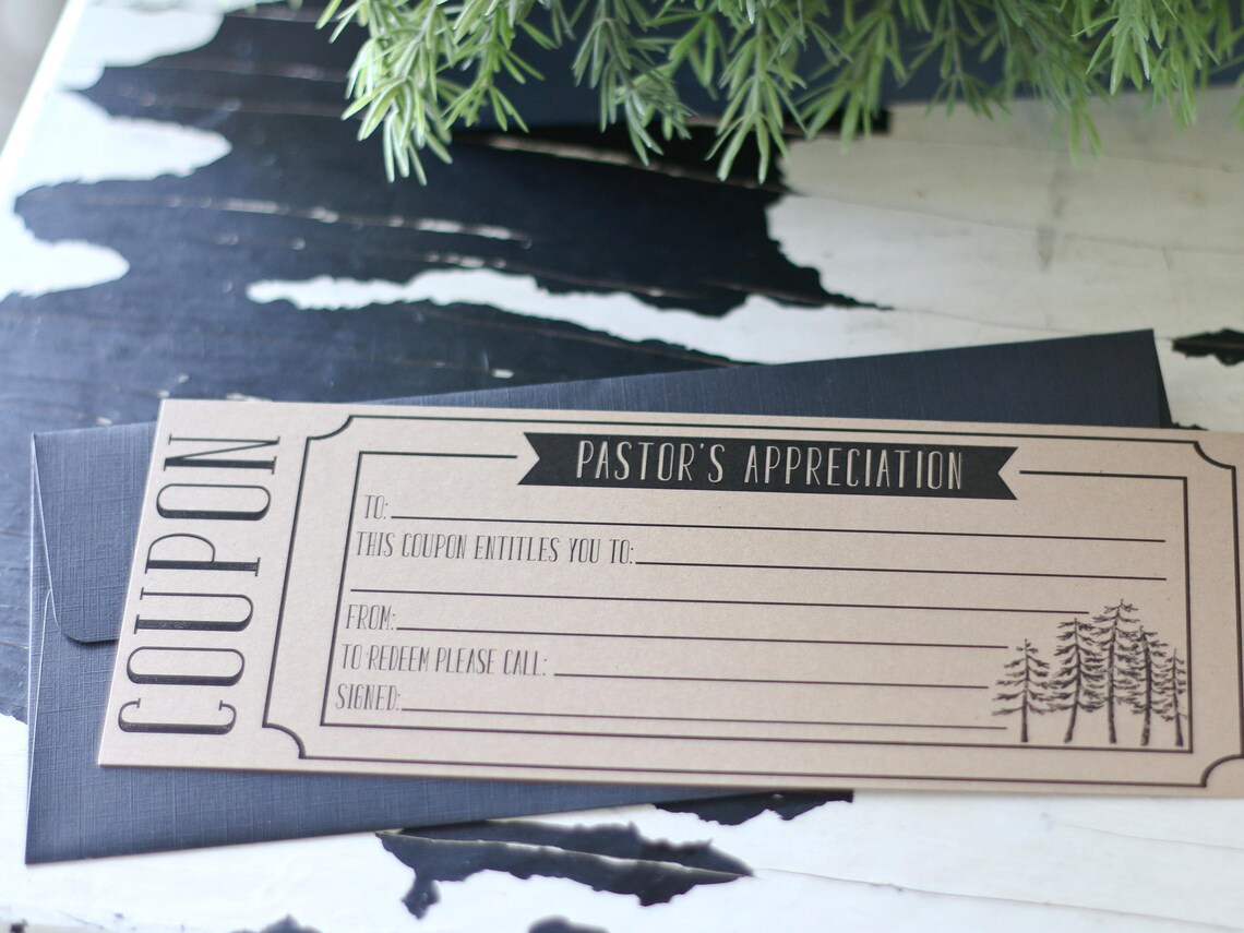 Pastor Appreciation COUPON ~ Thank You Cards ~ SET of THREE - Etsy