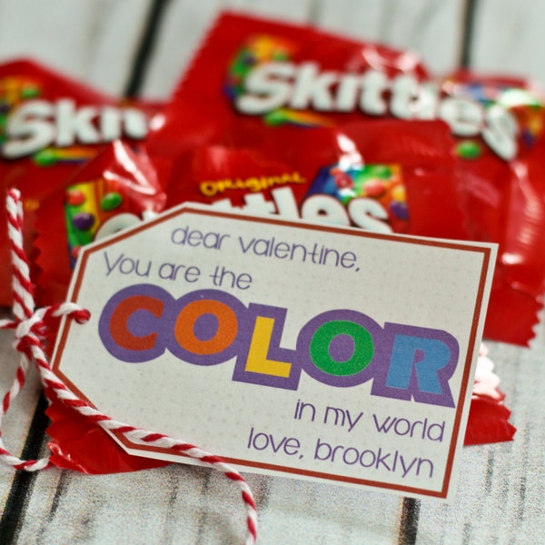 Skittles Valentine Printable - Etsy