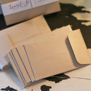 Taupe Metallic Mini Envelopes ~ Coin Envelopes ~ Mini Envelope ~ Size 2 ...