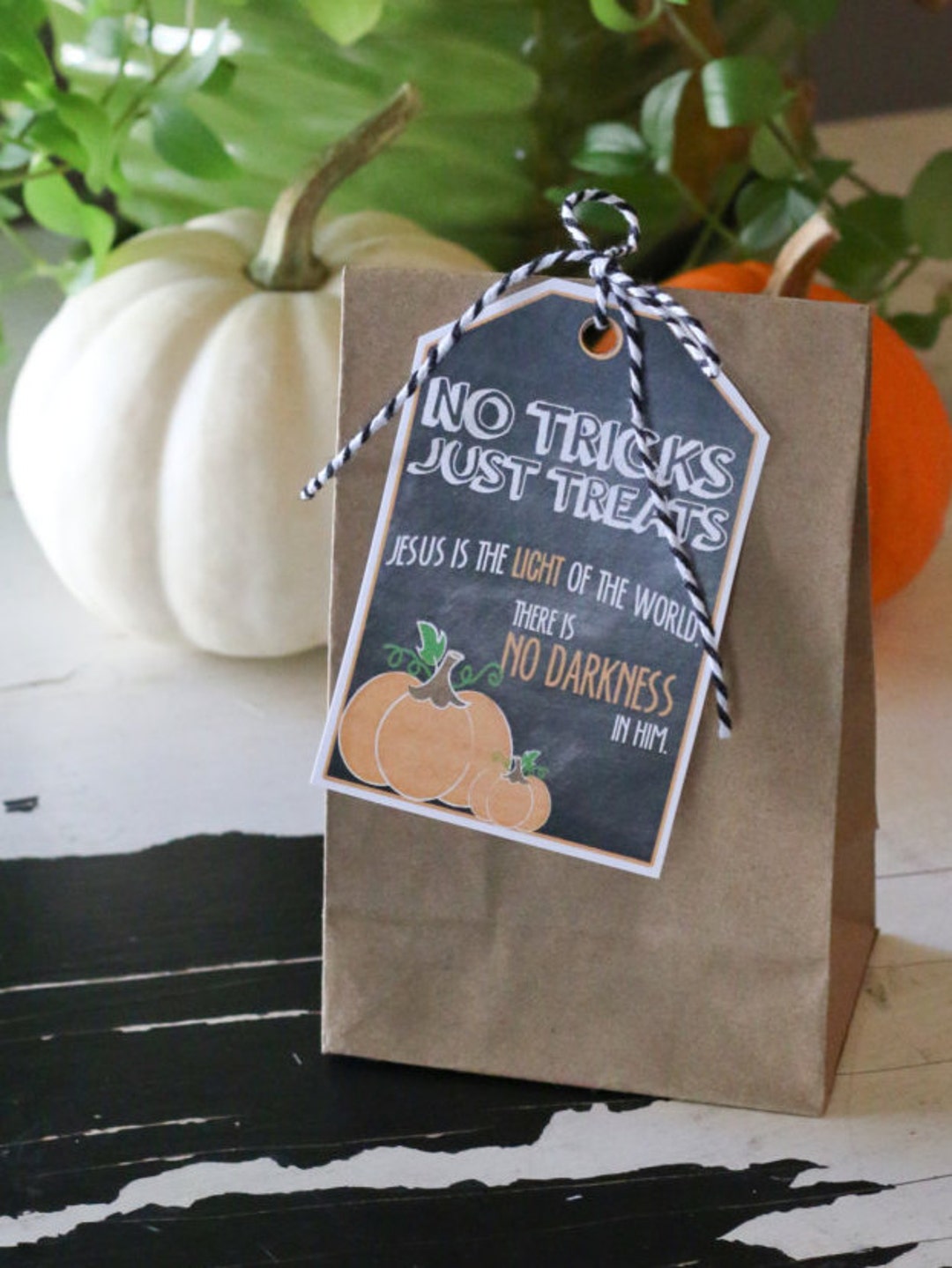 Fall Printable - No Tricks Just Treats - Treat Bag Topper - Etsy