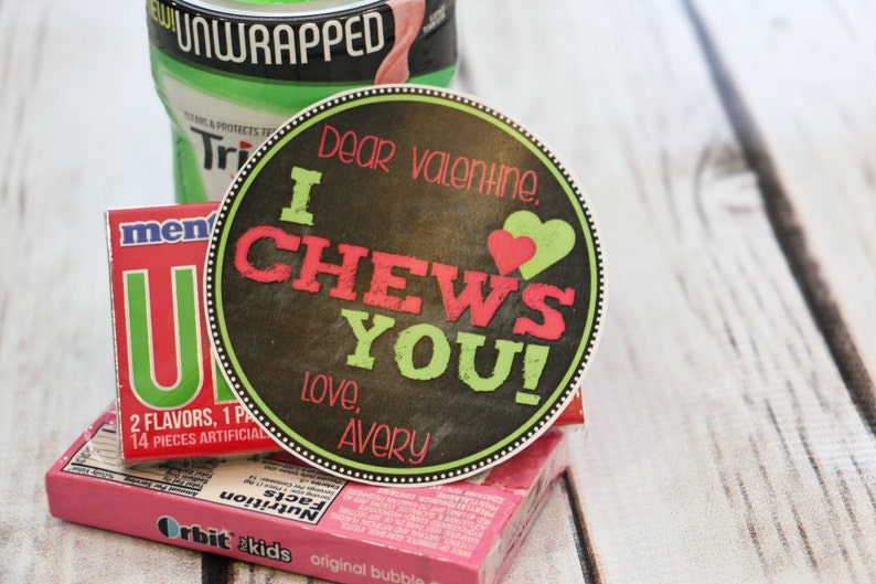 Valentine Printable I CHEWS YOU Instant Download - Etsy