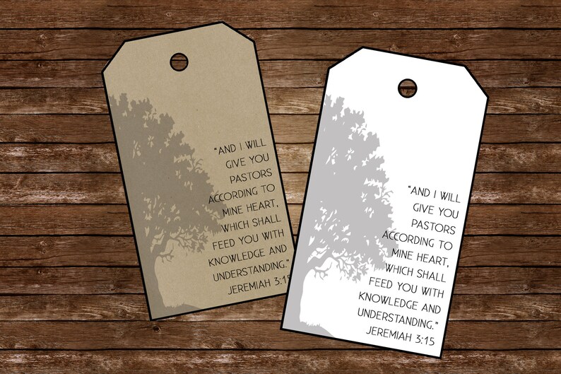 Pastor Appreciation Gift Tags Thank You Cards Printable - Etsy