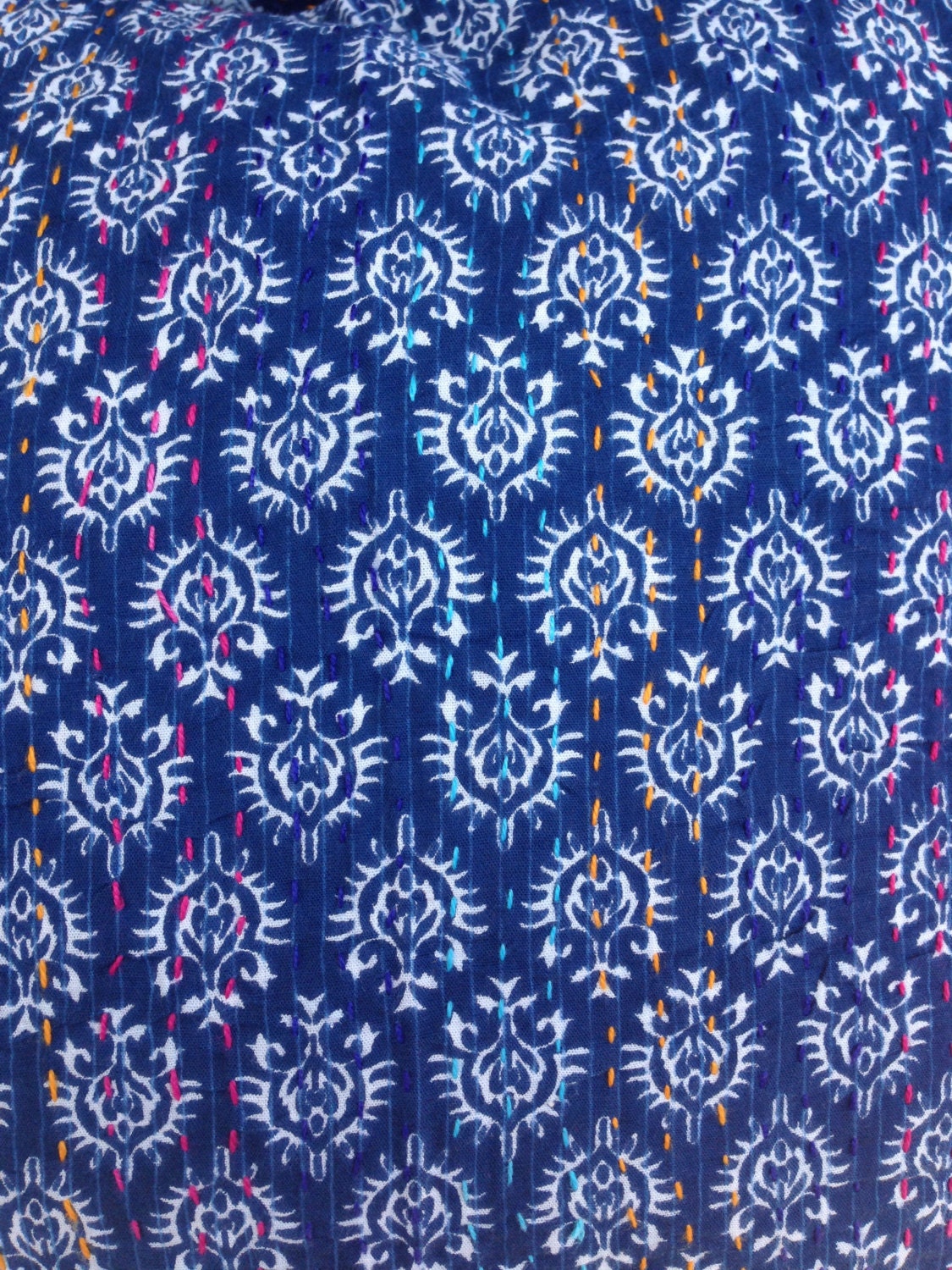 Indigo, Block Print, Kantha on 100% Cotton- Pillow/ Cushion Covers - Etsy