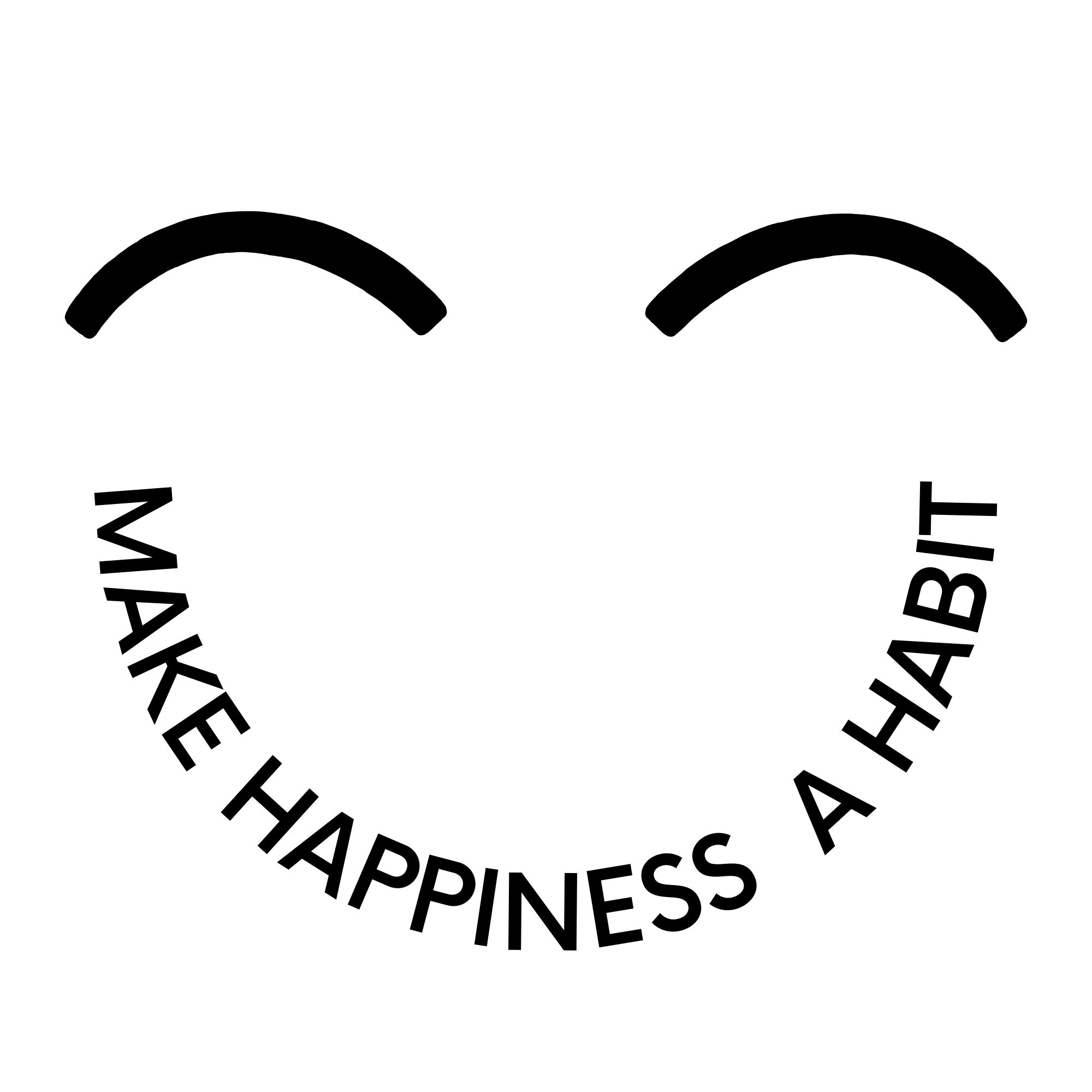 Make Happiness A Habit SVG and PNG File - Etsy