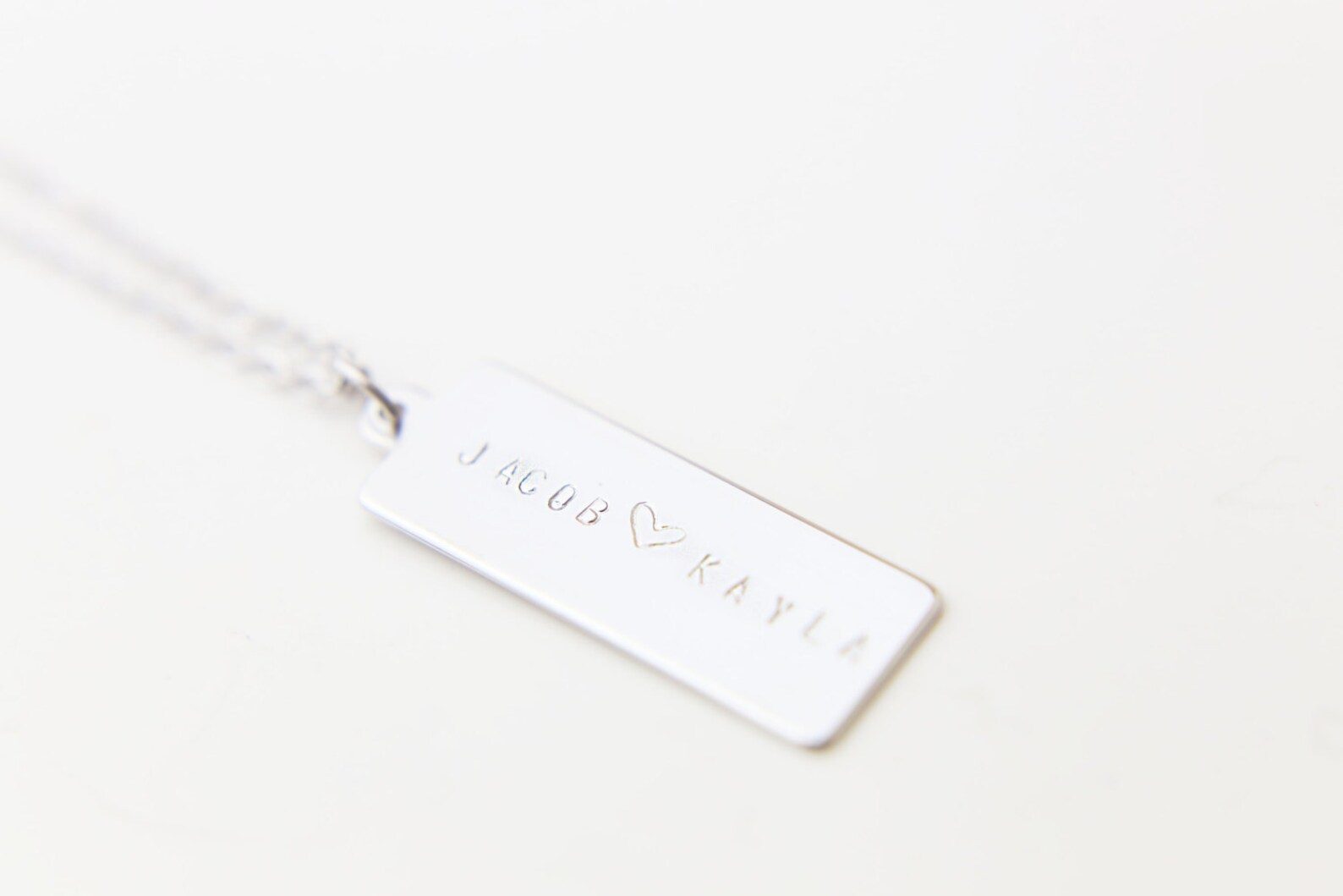 Name Tag Necklace / Personalized Name Bar Necklace / Vertical - Etsy