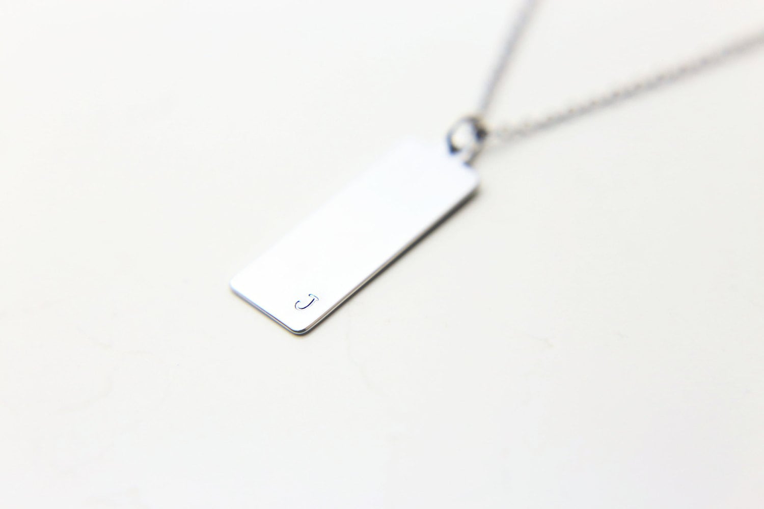 Personalized Vertical Initial Bar Necklace / Customized Gift / - Etsy
