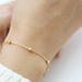 Gold Beaded Ball Bracelets // Single Chain Satellite Bracelet // Dew Drop Chain Bracelet ...