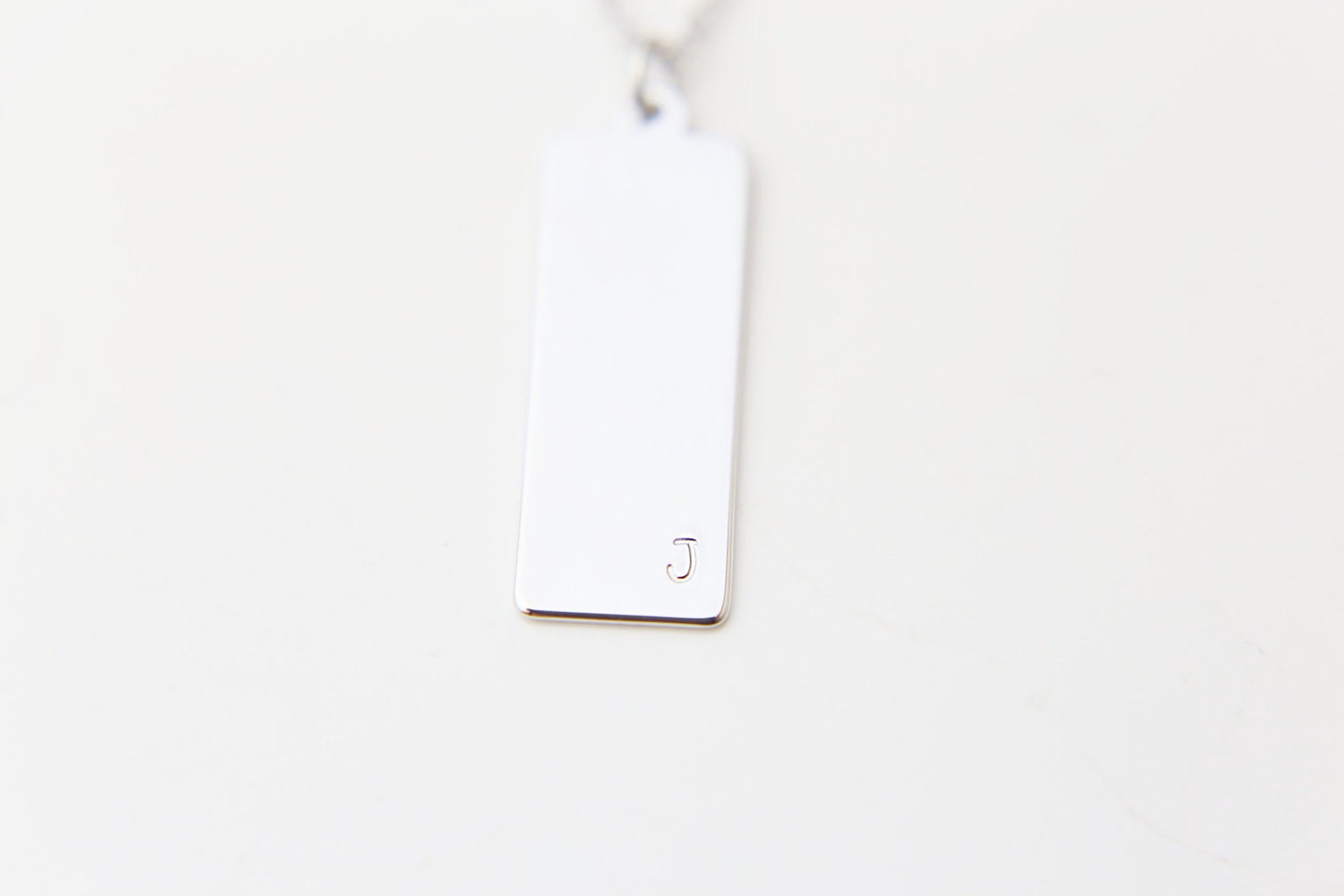 Personalized Vertical Initial Bar Necklace / Customized Gift / - Etsy