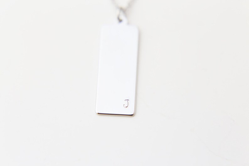 Personalized Vertical Initial Bar Necklace / Customized Gift / - Etsy