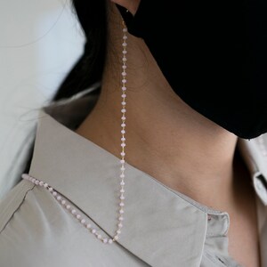 Pink Bead Face Mask Holder Masklette Mask Strap Mask Chain Neck Strap ...