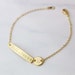 Customized Monogram Bracelet / Personalized Name Bar Bracelet With ...