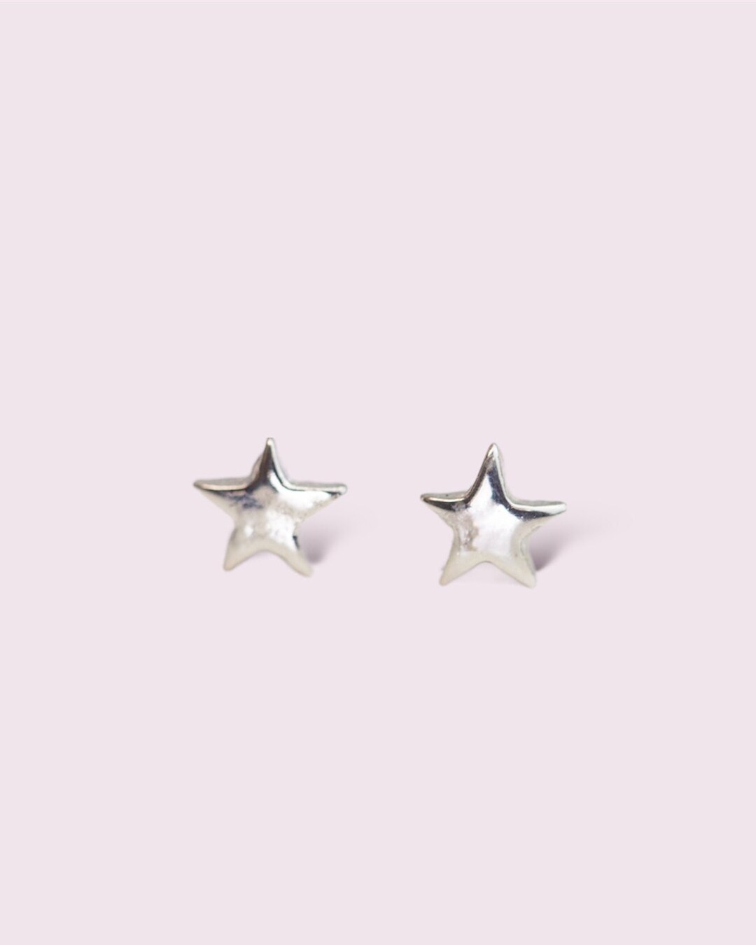 Puffy Star Stud Earrings 925 Sterling Silver Star Studs Earring, Star ...