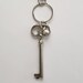 Skeleton Key Keychain, Silver Keychain, Assemblage Keychain, Gift for ...
