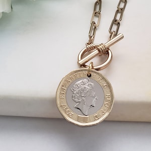 Paperclip Chain Bracelet, British Coin Jewelry, Queen Elizabeth Jewelry ...