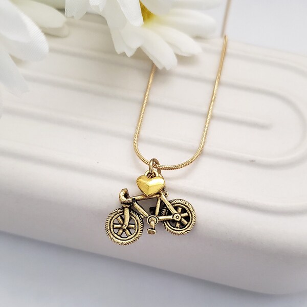 Bicycle Necklace - Etsy