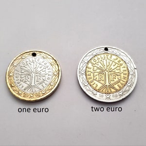 Tree of Life Necklace, Tree of Life Coin, French Euro Coin Necklace ...
