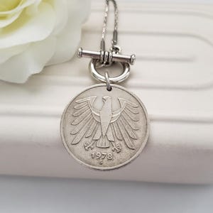 German Coin Necklace, Deutsche Mark Coin Pendant, German Gift, Heritage ...