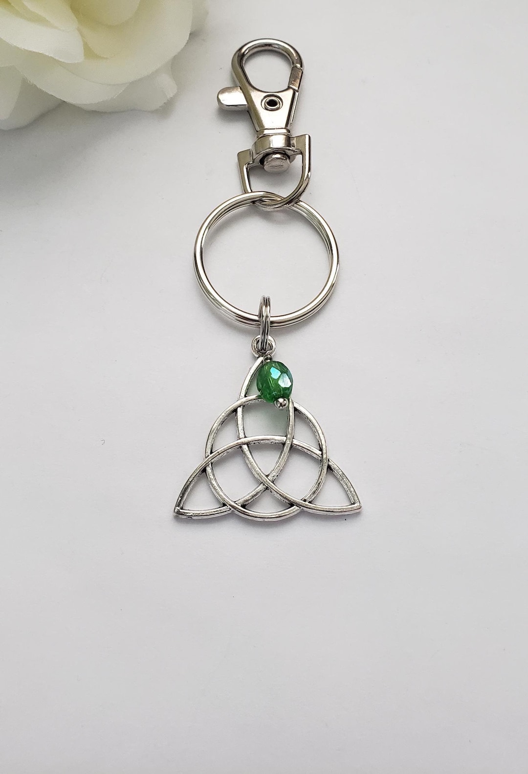 Celtic Keychain, Triquetra Symbol, Trinity Knot Keychain, Purse Charm ...