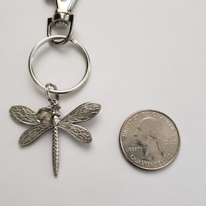 Dragonfly Keychain, Birthday Gift for Friend, Silver Keychain ...