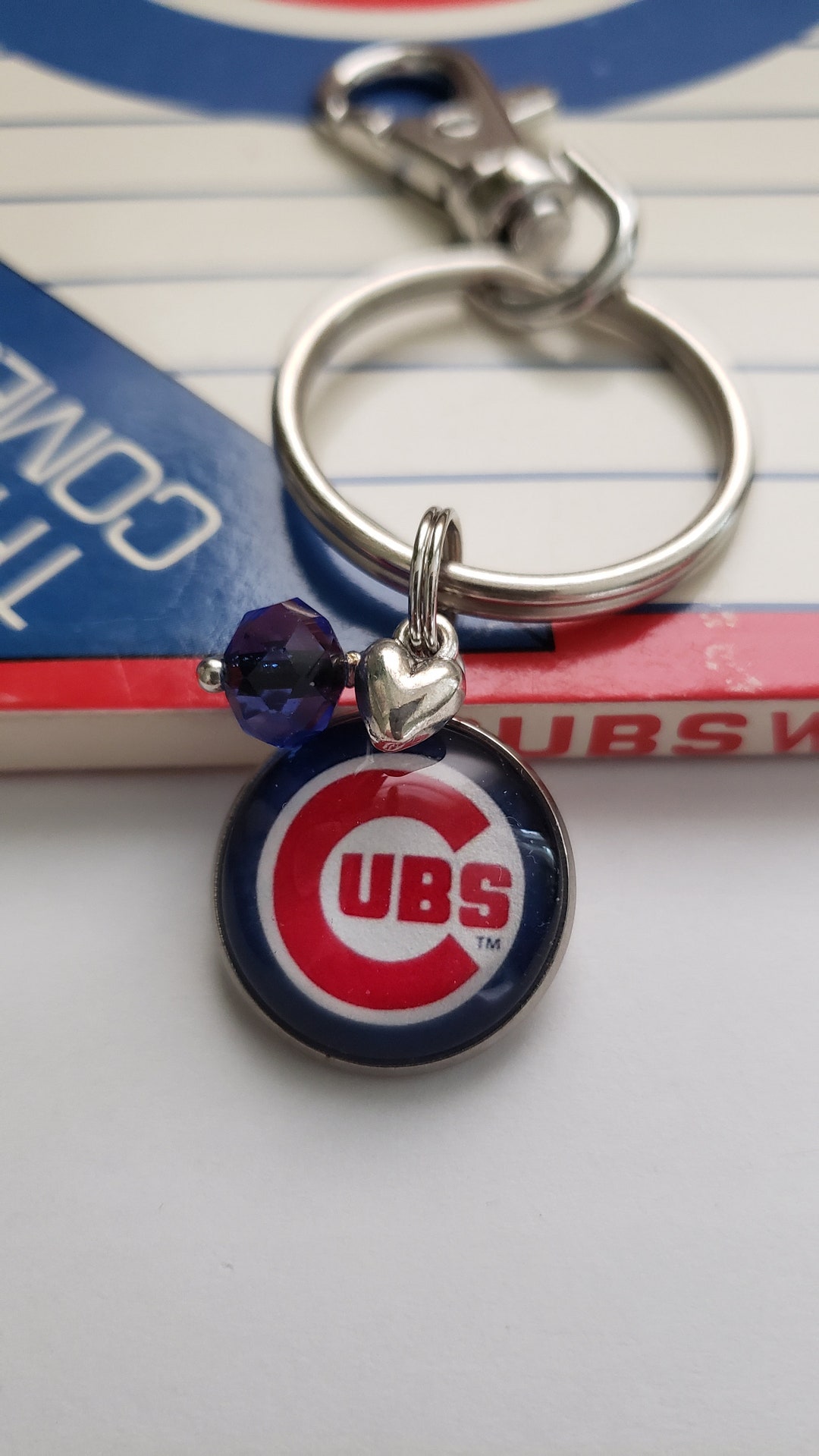 Chicago Cubs Keychain, Baseball Keychain, Birthday Gift for Baseball ...