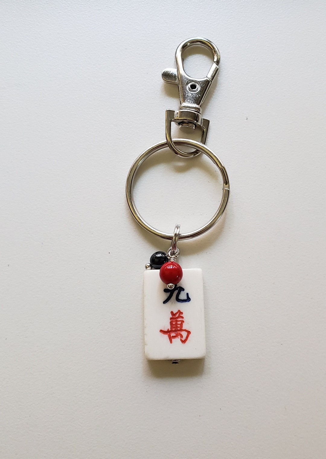 Mahjong Keychain Chinese Mahjong Bone Keyring Birthday Gift - Etsy