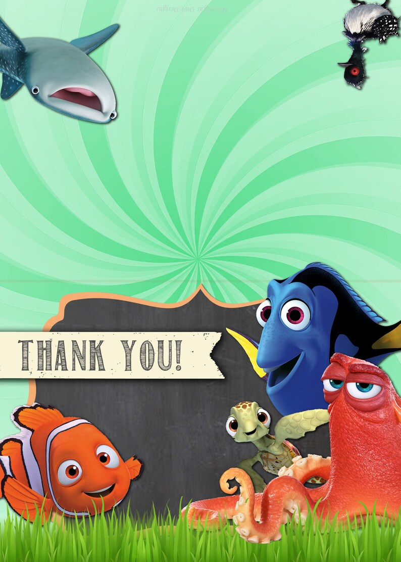 Finding Dory Thank You Cards - Etsy