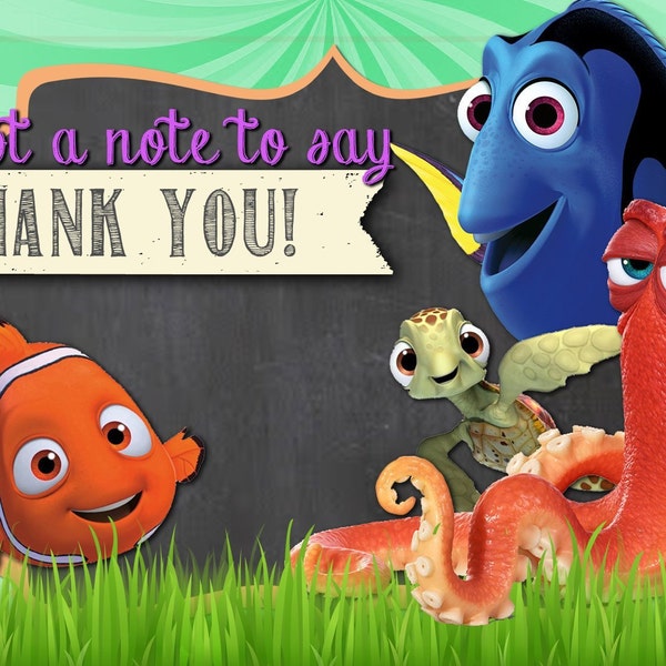 Finding Nemo Thank You Card - Etsy