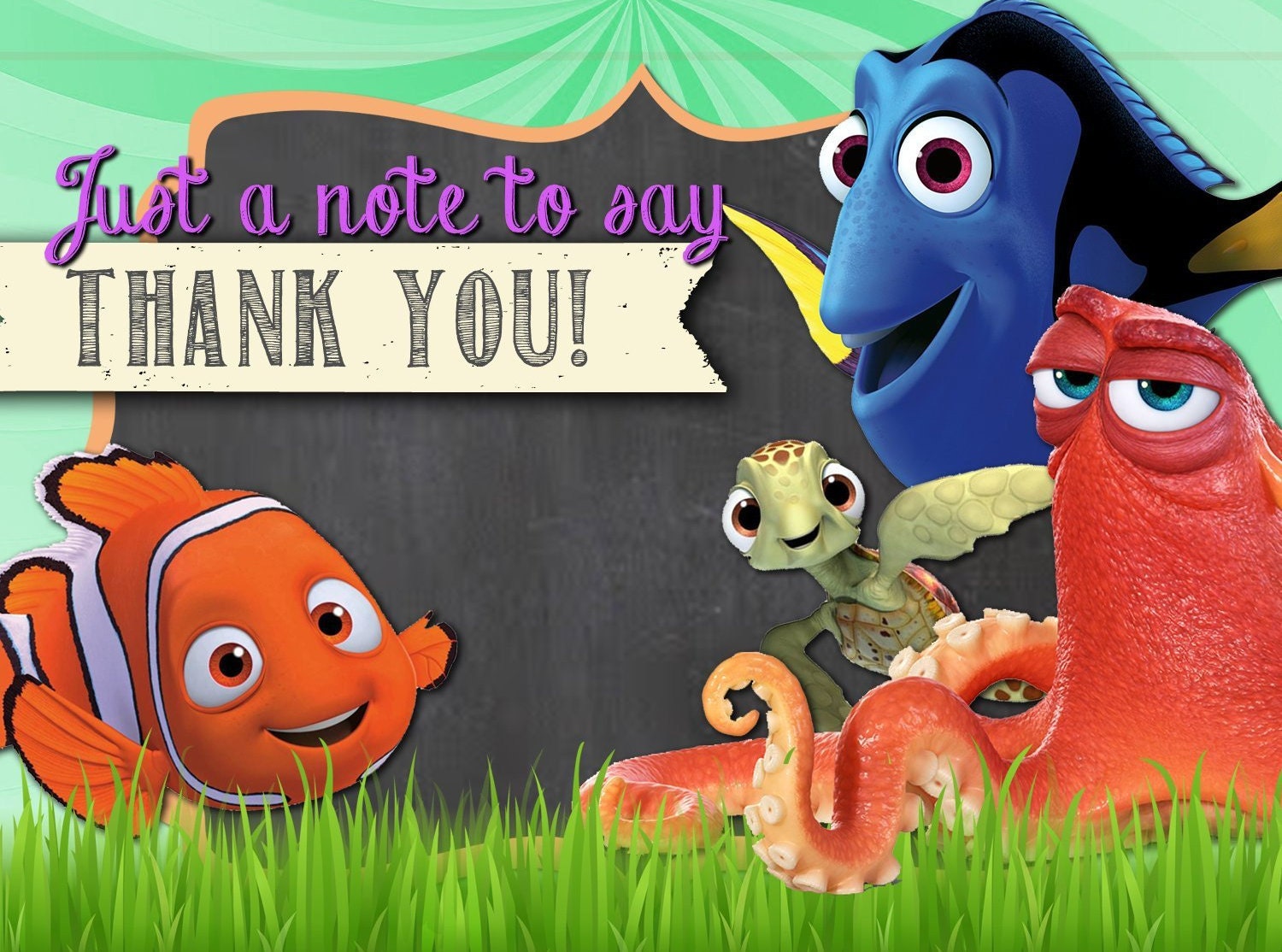 Finding Dory Thank You Cards - Etsy