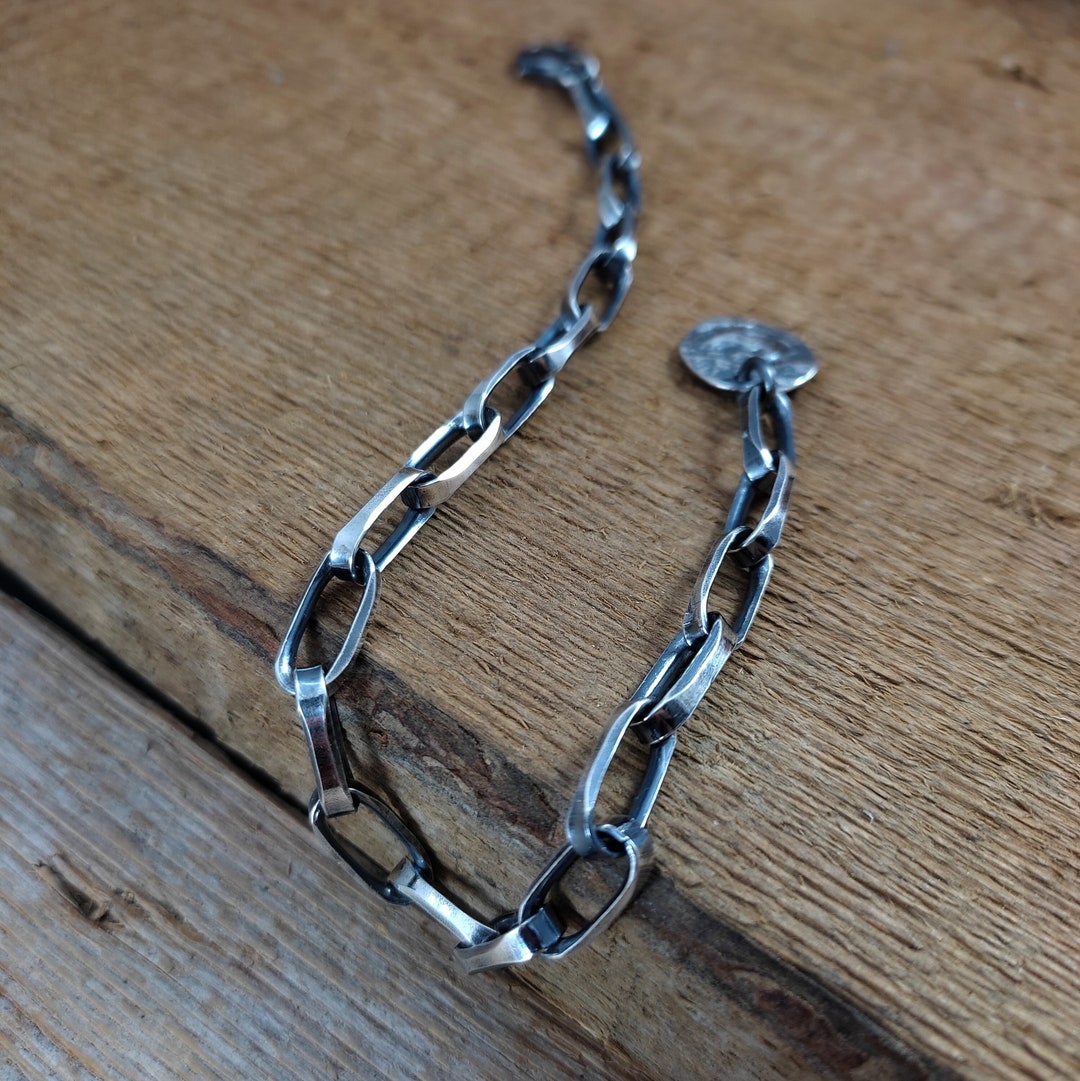 Bracelet- Oxidized Sterling Silver, Handmade Jewelry, Sterling Silver ...