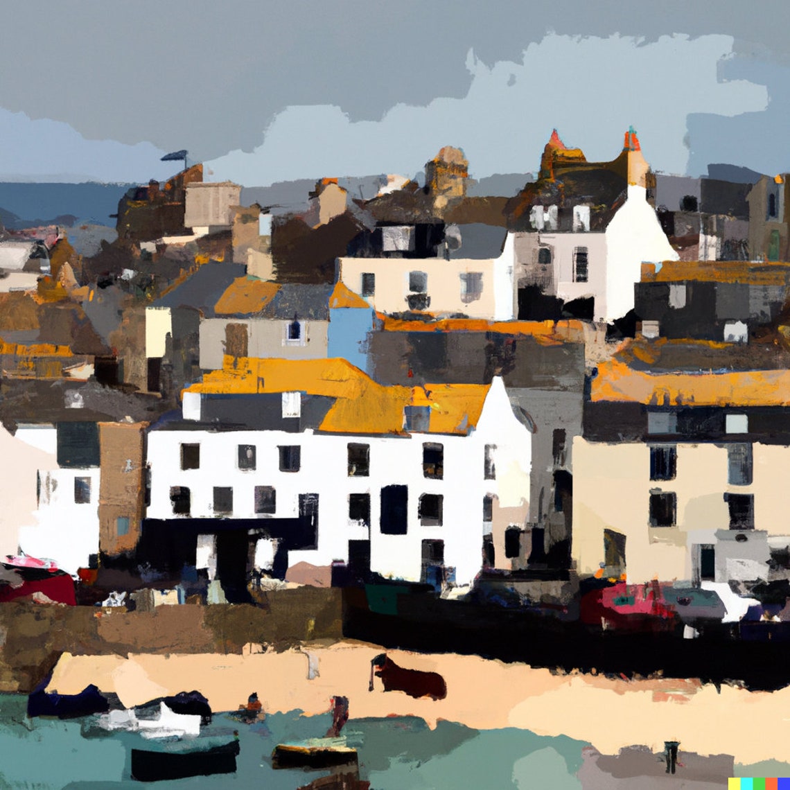 St Ives III Cornwall Beach Poster Picture Illustration Travel Gift Art ...