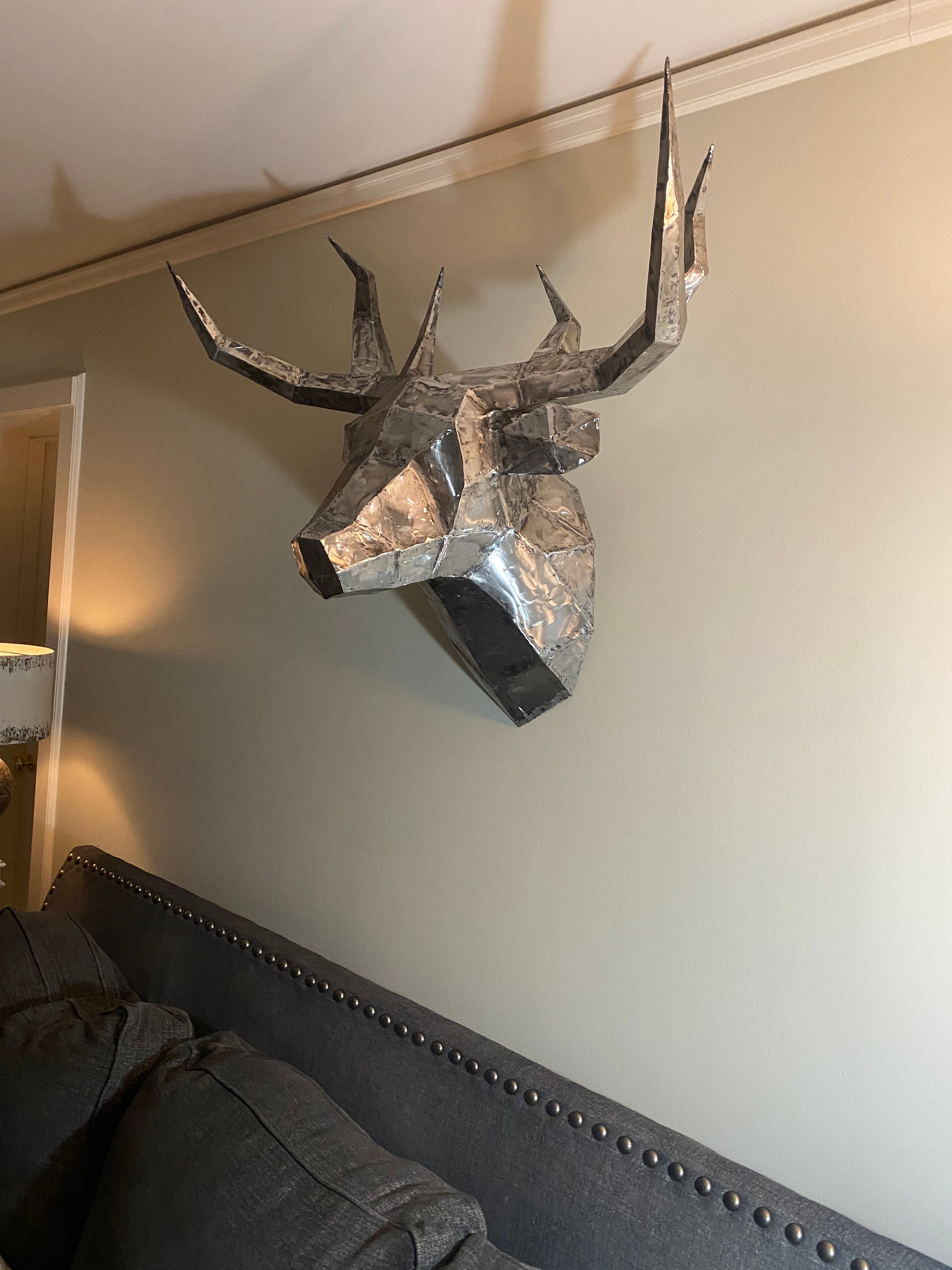 Steel Deer Head - Etsy